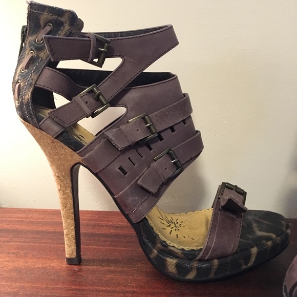 naughty monkey | Shoes | Naughty Monkey Brown Animal Print Strappy 5 ...
